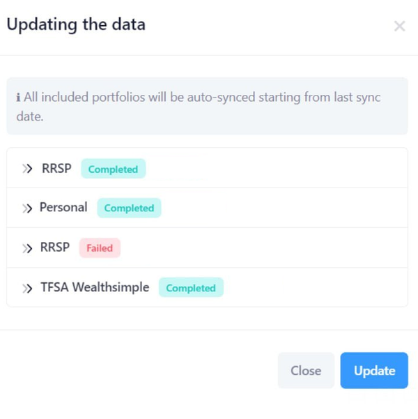 Issues related to synchronizing portfolios